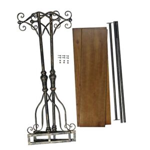 Qianniu Industrial Clothing Rack Display Commercial Grade Heavy Duty Garment Rack With Shelves Vintage Steampunk Hat Rack Shoes Rack Cloth hanger (47")