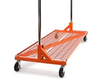 only garment racks z rack base shelf - heavy duty two piece design folding wire base shelf for z racks - orange