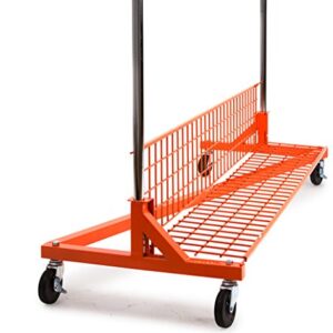 Only Garment Racks Z Rack Base Shelf - Heavy Duty Two Piece Design Folding Wire Base Shelf for Z Racks - Orange