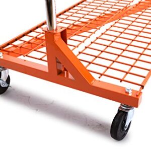 Only Garment Racks Z Rack Base Shelf - Heavy Duty Two Piece Design Folding Wire Base Shelf for Z Racks - Orange