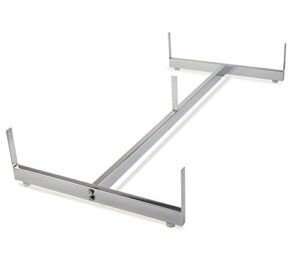 only garment racks gridwall panel gondola base with casters - merchandiser - chrome 24"w x 48"l