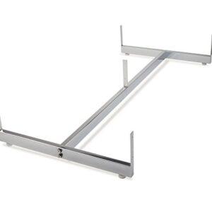 Only Garment Racks Gridwall Panel Gondola Base with Casters - Merchandiser - Chrome 24"W x 48"L