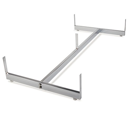 Only Garment Racks Gridwall Panel Gondola Base with Casters - Merchandiser - Chrome 24"W x 48"L