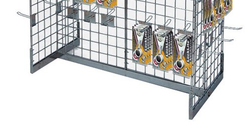 Only Garment Racks Gridwall Panel Gondola Base with Casters - Merchandiser - Chrome 24"W x 48"L