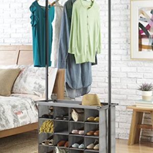 Whitmor 16-Cubby, Gray Garment Rack