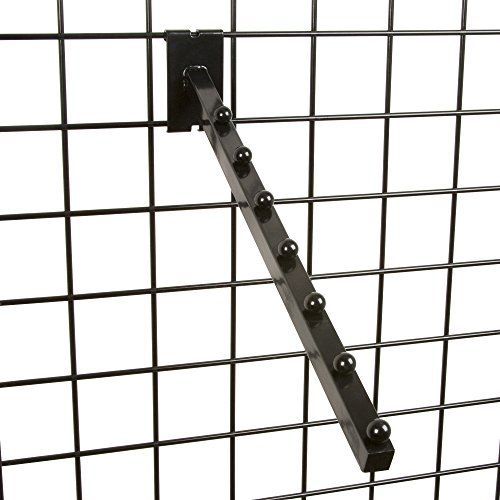 Only Garment Racks #1925B (0) Black 6-Ball Waterfall Fadeout for Wire Grid Wall (0)