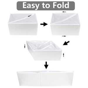 Wardrobe, Clothes, Closet Home Organizer, 7 grid divider, White, 2 pack, for Pants, Jeans, T shirts, Leggings, Foldable Clothes