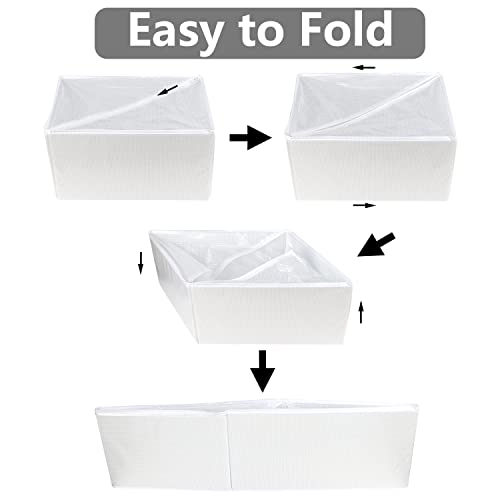 Wardrobe, Clothes, Closet Home Organizer, 7 grid divider, White, 2 pack, for Pants, Jeans, T shirts, Leggings, Foldable Clothes