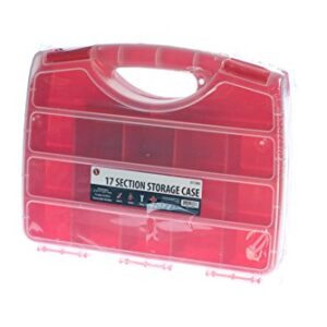 SE Red Organizer/Storage Container with Lid and 17 Compartments - 87118DB