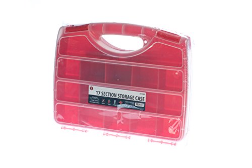 SE Red Organizer/Storage Container with Lid and 17 Compartments - 87118DB