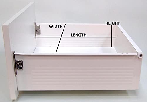 Replacement Metal Drawer Box with Slides- Slide Out Metal Sides and Slides Choose Your Size