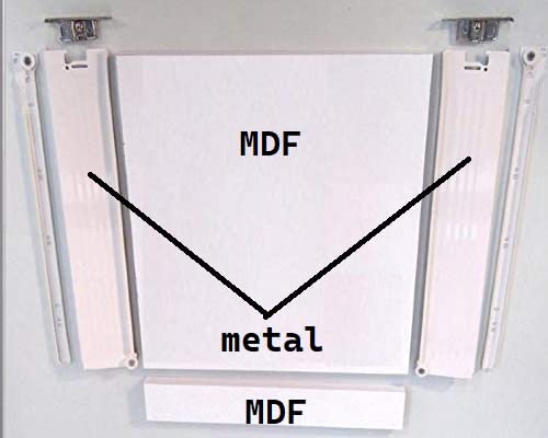 Replacement Metal Drawer Box with Slides- Slide Out Metal Sides and Slides Choose Your Size