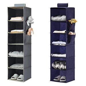 youdenova hanging closet organizers and storage, 6-shelf closet hanging storage shelves