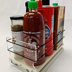 Vertical Spice - 5x1x11 DC - Heavy Duty Storage Organizer Drawer for Cabinets and Pantries - Size: 5.75" Width x 5.0" Height x 10.6" Depth - MADE IN USA