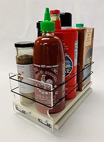 Vertical Spice - 5x1x11 DC - Heavy Duty Storage Organizer Drawer for Cabinets and Pantries - Size: 5.75" Width x 5.0" Height x 10.6" Depth - MADE IN USA