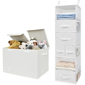 granny says bundle of 1-pack shelf organizer for closet & 1-pack extra large rectangle storage bin