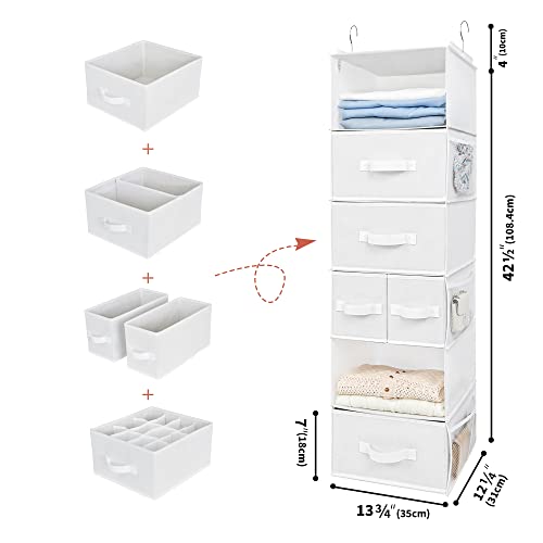 GRANNY SAYS Bundle of 1-Pack Shelf Organizer for Closet & 1-Pack Extra Large Rectangle Storage Bin