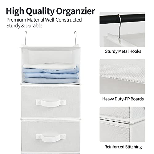 GRANNY SAYS Bundle of 1-Pack Hanging Closet Organizers and Storage & 3-Pack Clothing Storage Bins