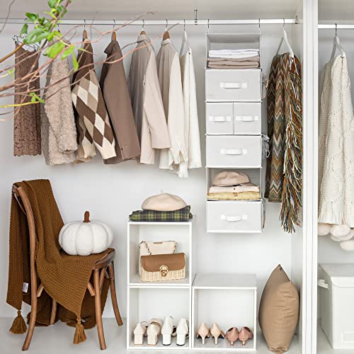 GRANNY SAYS Bundle of 1-Pack Hanging Closet Organizers and Storage & 3-Pack Clothing Storage Bins