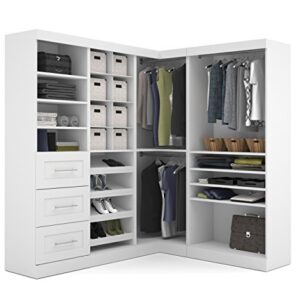 Bestar Pur Walk-in Closet Organizer in White, 83W