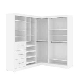 Bestar Pur Walk-in Closet Organizer in White, 83W