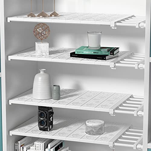 Cielo Meraviglioso Multifunctional Shelf Storage Rack - Tension Shelf, Expandable Shelf, Adjustable Shelves for Closet/Camper, Expandable Closet Tension Shelf Rod