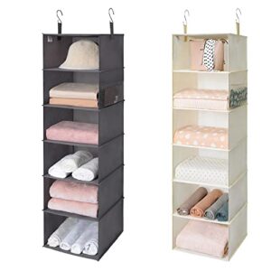 granny says bundle of 1-pack shelf organizer for closet & 1-pack closet hanging storage shelves