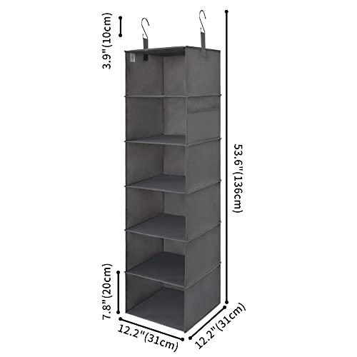 GRANNY SAYS Bundle of 1-Pack Shelf Organizer for Closet & 1-Pack Closet Hanging Storage Shelves