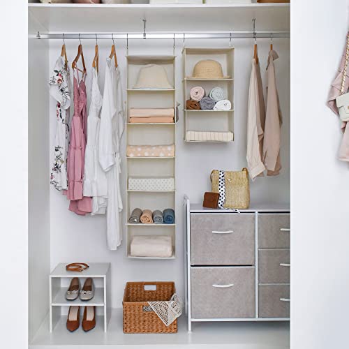 GRANNY SAYS Bundle of 1-Pack Shelf Organizer for Closet & 1-Pack Closet Hanging Storage Shelves