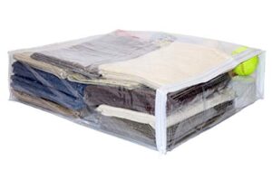 clear vinyl zippered storage bags 20 x 23 x 6 inch 10-pack