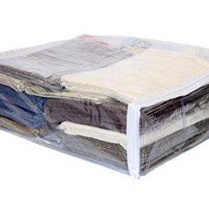 Clear Vinyl Zippered Storage Bags 20 x 23 x 6 Inch 10-Pack