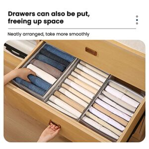 XJ-HOME 2pcs Wardrobe Clothes Storage Box 7 Compartments Washable Portable Wardrobe Storage Box, material upgrade is supported by PP board, not easy to deform, foldable for easy storage.