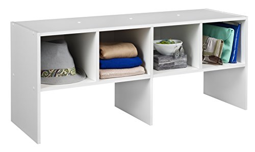 ClosetMaid 1565 Stackable 5-Shelf Organizer, White & 5062 All-Purpose Organizer, White