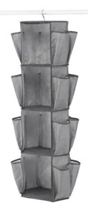 whitmor rotating crosshatch gray closet organizer