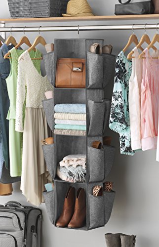 Whitmor Rotating Crosshatch Gray Closet Organizer