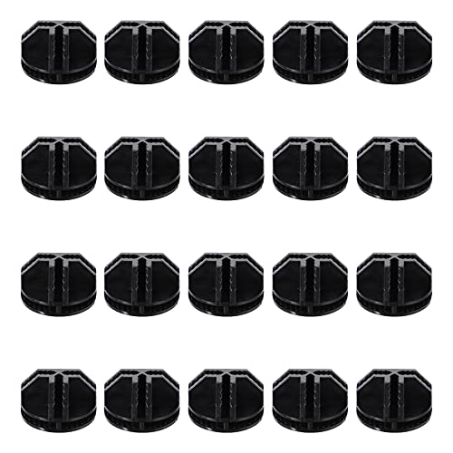 DOITOOL Wire Cube Stopper Black Cube Plastic Connectors Interlocking Connectors Wire Grid Cube Buckle Clips for Closet Modular Cabinet Storage Organizer 20pcs Storage Organizer Unit