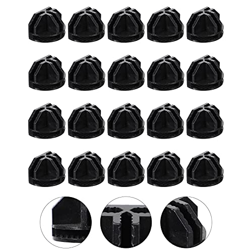 DOITOOL Wire Cube Stopper Black Cube Plastic Connectors Interlocking Connectors Wire Grid Cube Buckle Clips for Closet Modular Cabinet Storage Organizer 20pcs Storage Organizer Unit