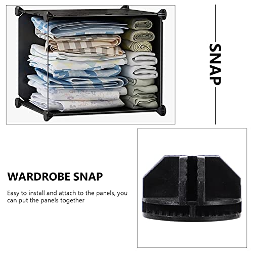 DOITOOL Wire Cube Stopper Black Cube Plastic Connectors Interlocking Connectors Wire Grid Cube Buckle Clips for Closet Modular Cabinet Storage Organizer 20pcs Storage Organizer Unit