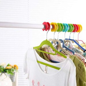 8 Pcs Clothes Hanger Hooks Silicone Anti-Slip Clothes Hanger Spacers Hooks Anti-Off Hanger Fixing Ring Hooks for Closet Organizer System