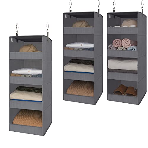 GRANNY SAYS Bundle of 2-Pack Hanging Storage Organizers & 1-Pack Hanging Closet Organizer