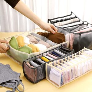 6 Pieces Wardrobe Clothes Organizer Folded Clothes Organizer Mesh Clothes Organizer Drawers Visible Pants Container Small Cloth Organizer Washable Pants Organizer for Drawer Bedroom Dorm Supplies