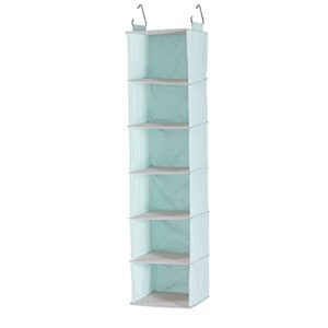 Urban Shop 6 Tier All Purpose Hanging Closet Organizer, Mint