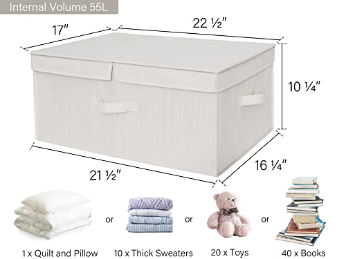 StorageWorks Two 3-Shelf Separable Closet Hanging Shelves with 1-Pack Storage Box with Lid