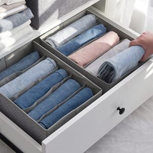 GRANNY SAYS Bundle of 1-Pack Walk-in Wardrobe Hanging Shelves& 2-Pack Jeans Organizer for Closet