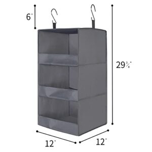 GRANNY SAYS Bundle of 1-Pack Walk-in Wardrobe Hanging Shelves& 2-Pack Jeans Organizer for Closet