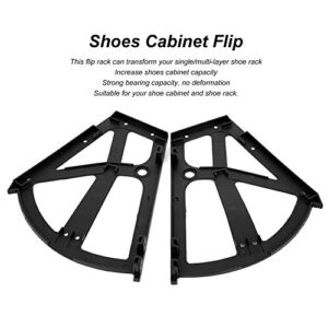 4Pcs/Set Shoes Drawer Hinge Home Furniture Cabinet Hinge Flip Plate Frame Turning Rack Accessory Household Shoe Organizer for Bedroom Living Room