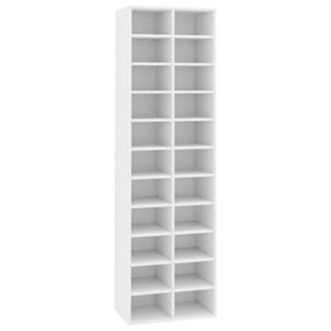 vidaxl shoe cabinet home indoor hallway living room household supply shoe storage rack organizer cabinet shelf furniture white engineered wood