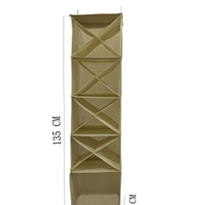 Shonpy Home Storage Shoe Hanging Organizer Closet Household Foldable (beige)