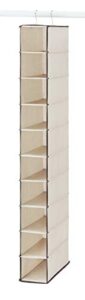 whitmor 10 section hanging shoe shelves 11.5x5.5x48.0