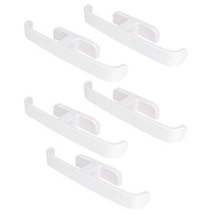 doitool shoe rack, 5pcs sticky door shoes storage rack hanging hangers plastic wall mounted slippers holder organizer for bathroom hallway (white)